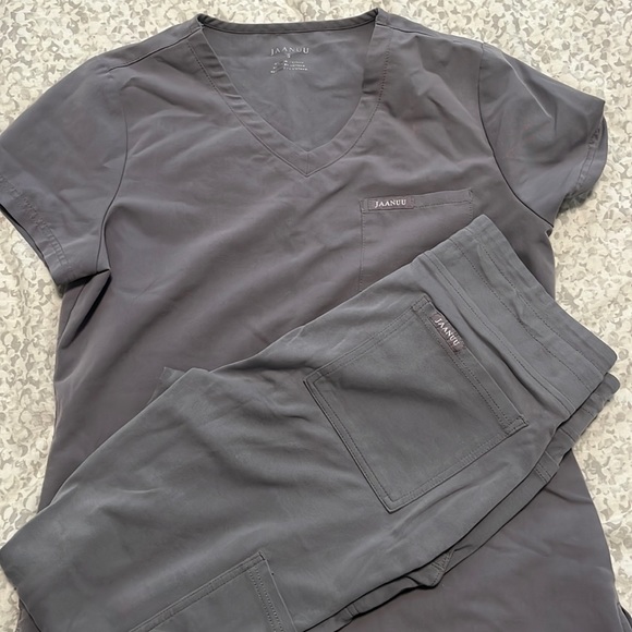 Jaanuu | Tops | Jaanuu Grey Jogger Scrub Set | Poshmark